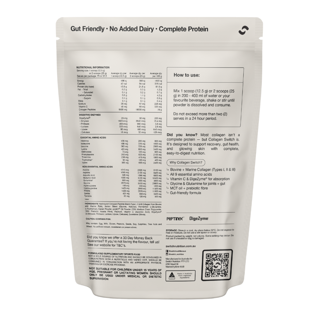 Switch Nutrition Chocolate Flavoured Collagen Peptides | Aid Station